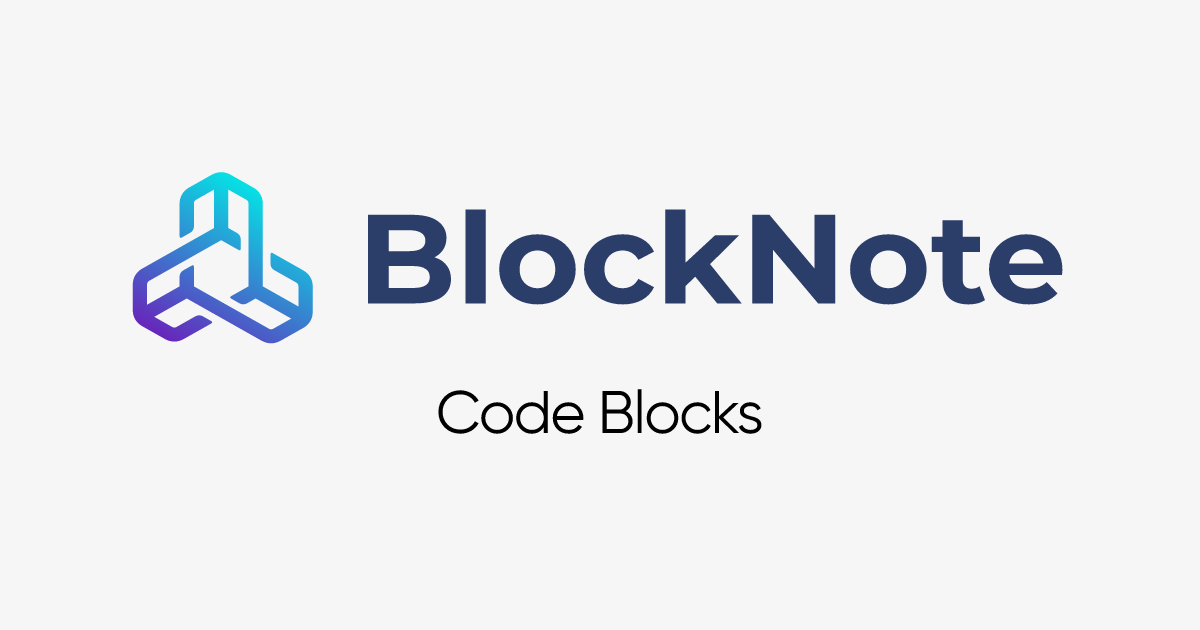 BlockNote - Code Blocks